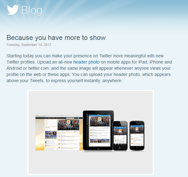 Twitter New Profile Layout - Bournemouth SEO